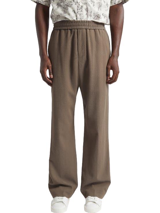 GOLDEN GOOSE Golden Goose Journey Virgin Wool Blend Herringbone Wide Leg Pants